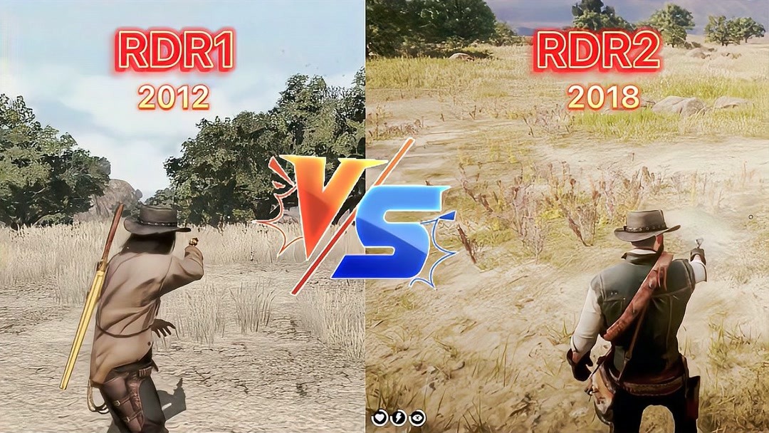 荒野大镖客1VS荒野大镖客2,相差六年的对比,你更喜爱哪一款?