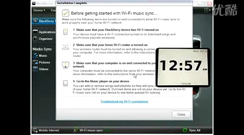 如何使用黑莓桌面管理器进行wifi音乐同步 by北京小c