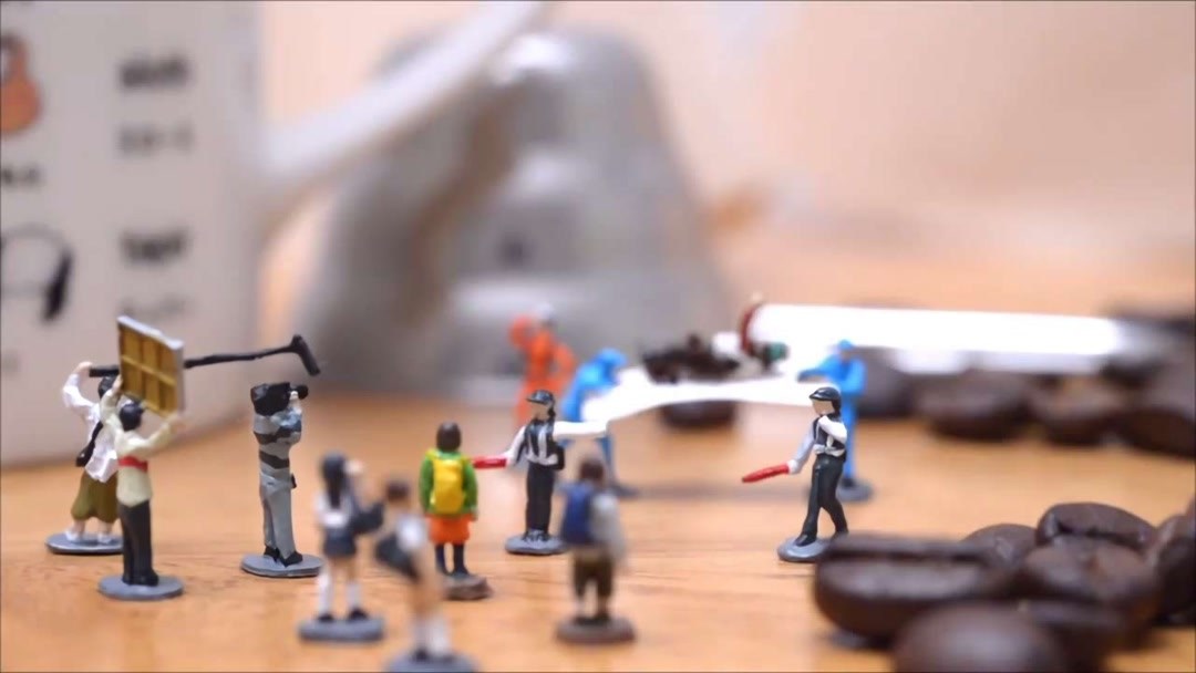 定格动画-卡通人物模拟拍电影场景