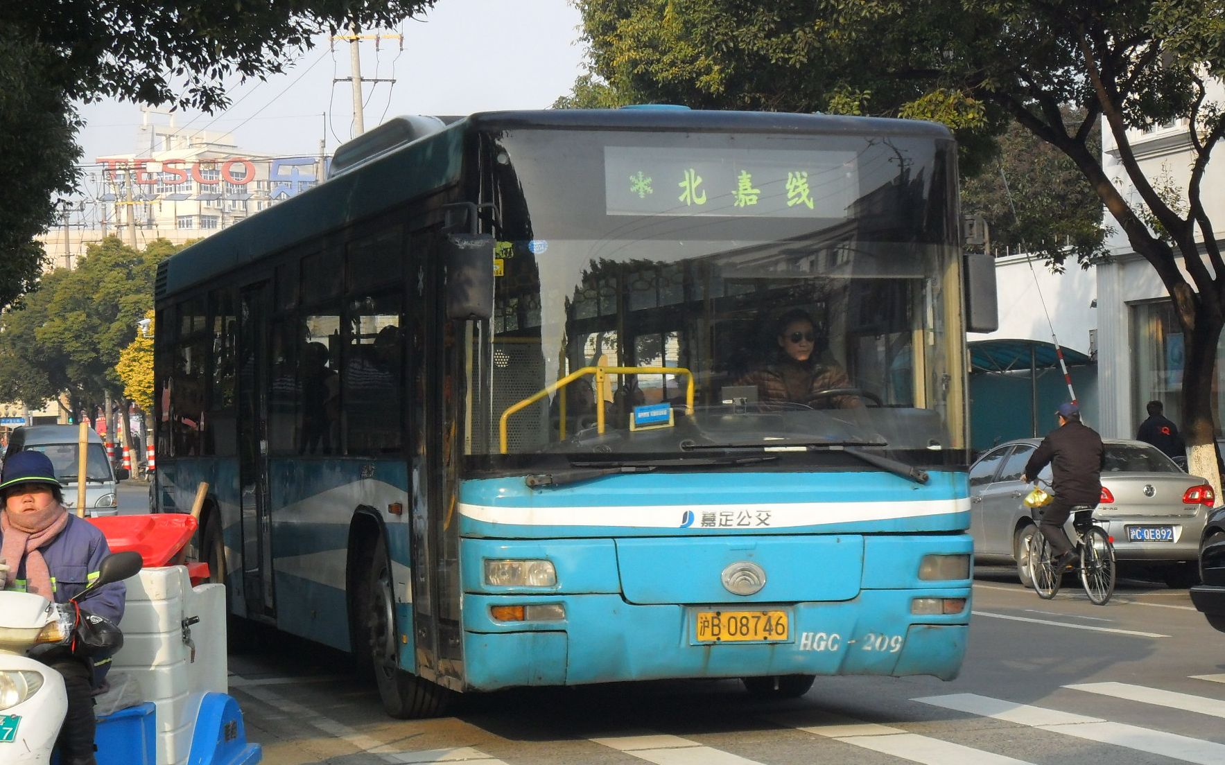 上海公交怀旧视频 2014年1月嘉定公交随拍