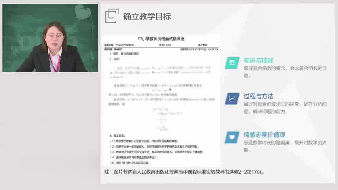 【教师资格】高中数学《复合函数的导数》题本梳理