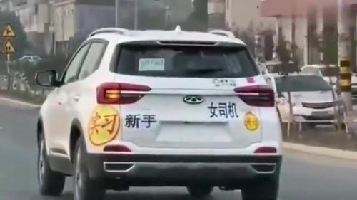 行车记录仪:教科书级别一样的变道,打死我也不信这是一个实习新手女...