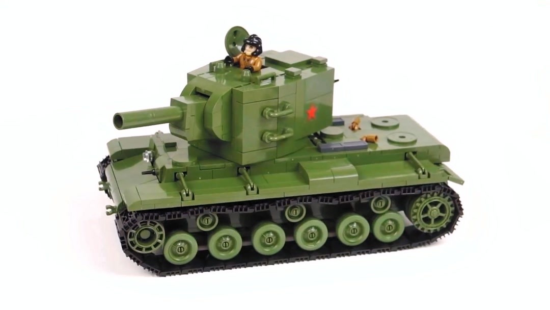 拼搭COBI积木3039,坦克世界苏军KV-2重型坦克