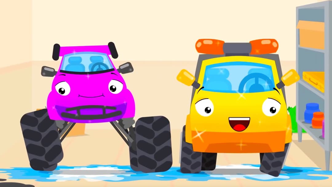 益智动画:儿童挖掘机挖土视频 儿童挖掘机 工程车动画片大全