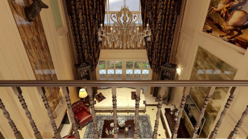 复式楼欧式,造价约30万上下浮动,实拍全景效果!