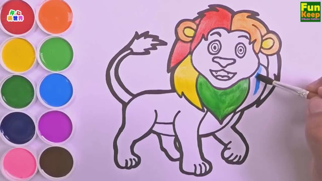 教小宝宝画狮子简笔画!儿童绘画教程!
