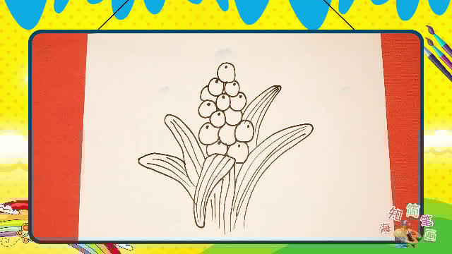 手绘植物花卉简笔画之画万年青