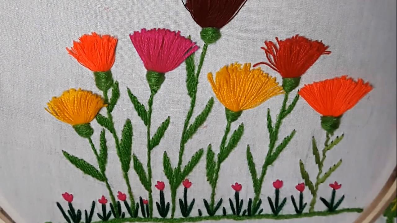 手把手,教你刺绣出漂亮的简易花朵样式图案二,看一遍就学会了