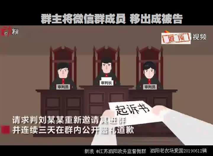 群主将微信群成员移出成被告