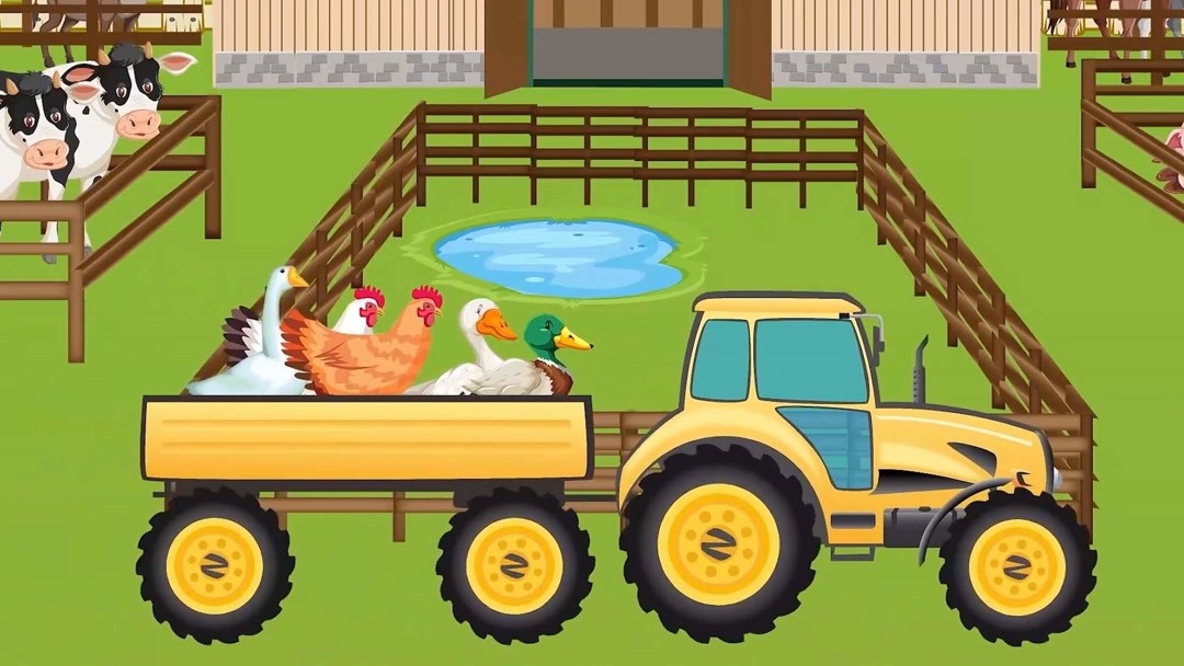 超级挖掘机动画 第30集 拖拉机运送动物