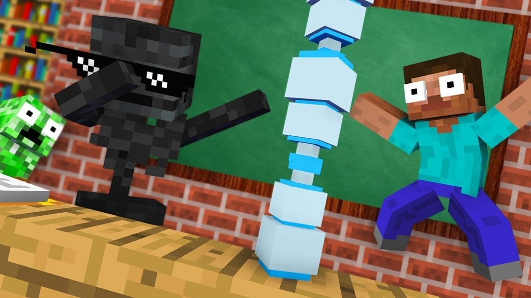   我的世界怪物学院之搞笑动画 谁是扔瓶子的高手呢?快来猜啊!