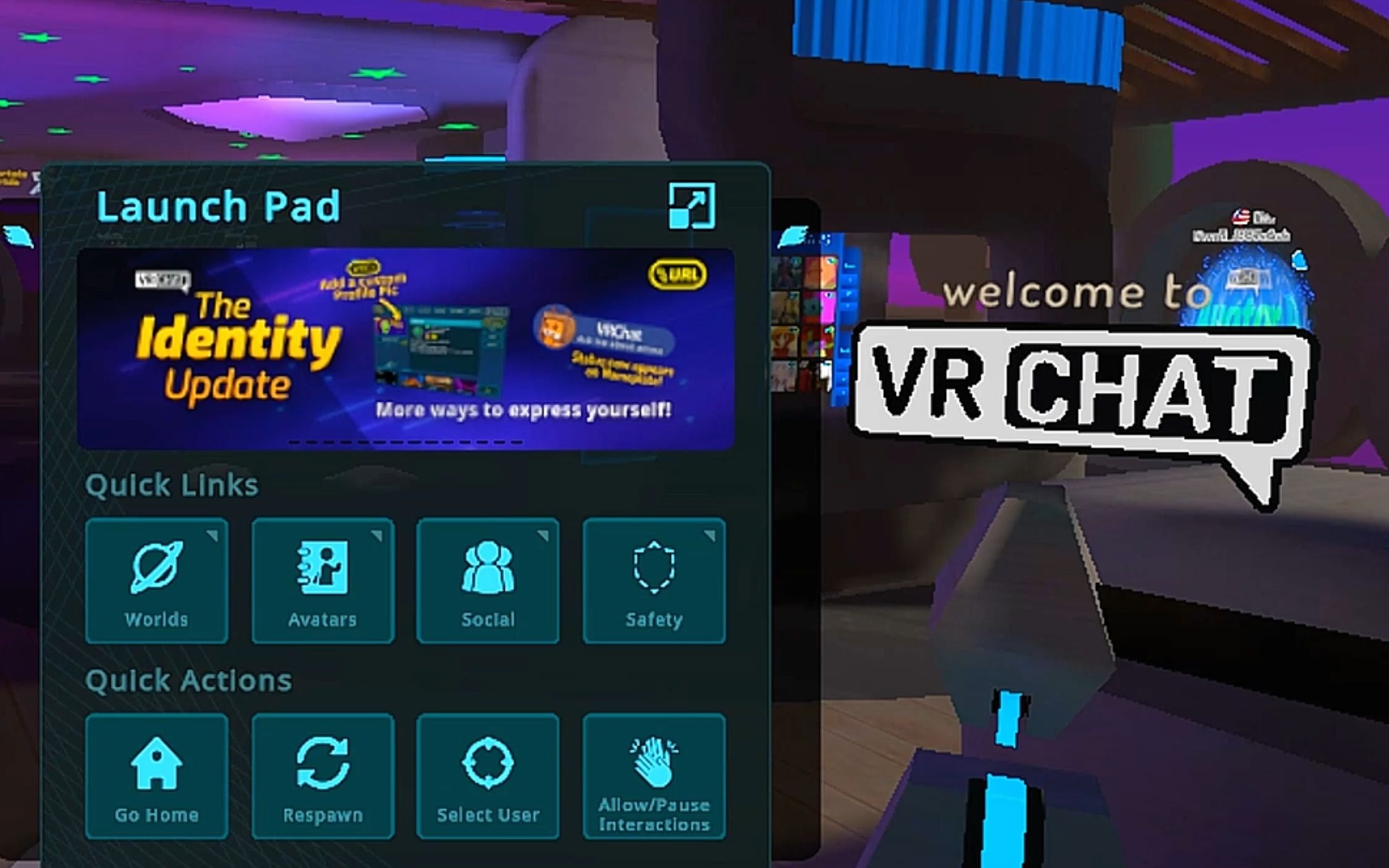 在VRchat的麦当劳的地图里逛一下