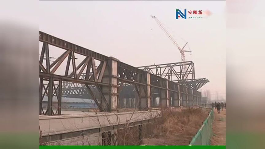安阳高陵保护与展示工程B区大跨度钢结构正式滑移