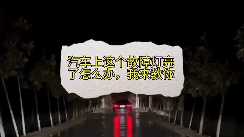 汽车上这个故障灯亮了怎么办,我来教你
