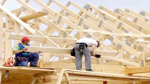 纯木结构房屋搭建过程,住过不必定看过,长见识了