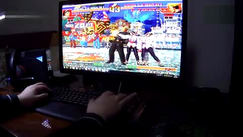 拳皇97神乐布阵接升龙最简华套路键盘演示