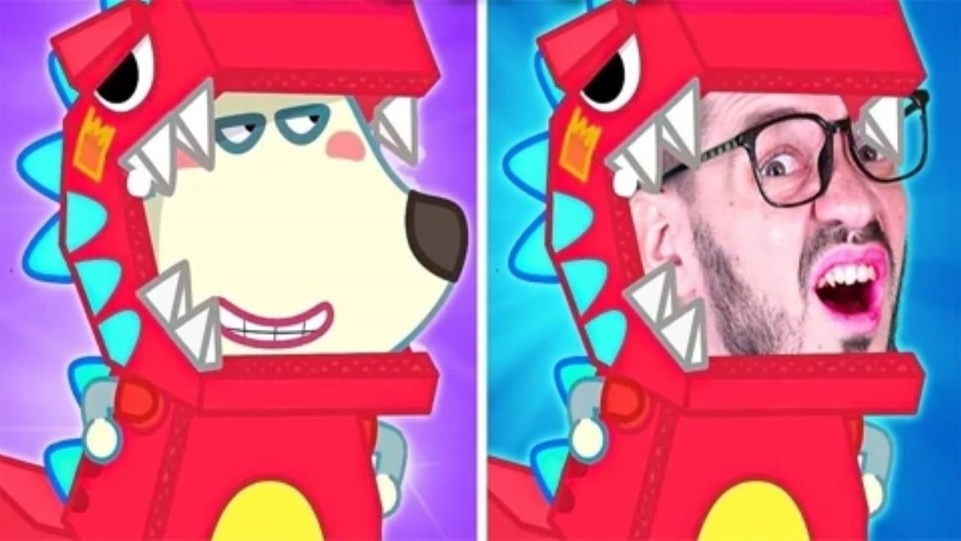 搞笑模仿秀:男孩爆笑模仿沃尔夫,用纸盒做帽子,一起去滑雪!