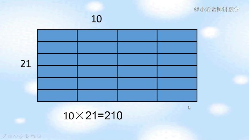 巧数长方形,用列算式的方法又对又快。