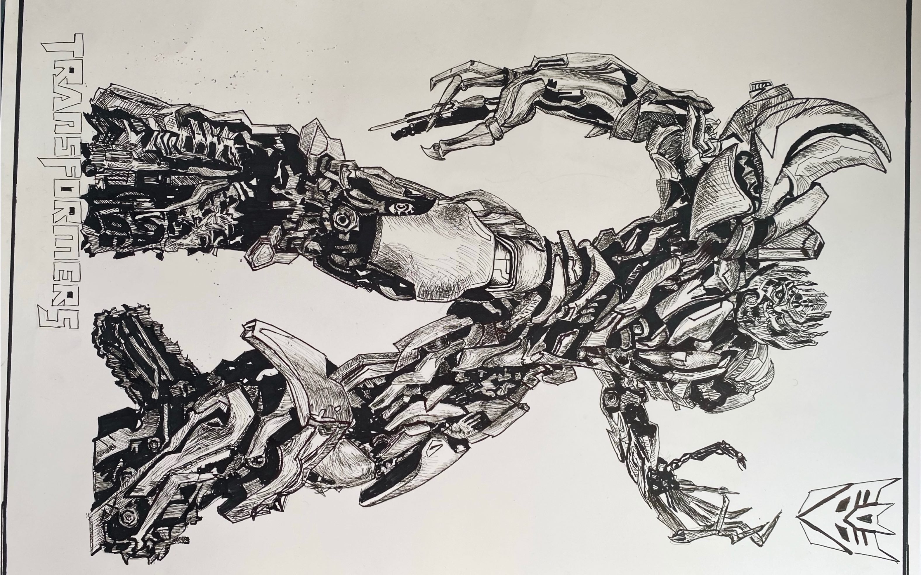 针管笔•变形金刚•威震天