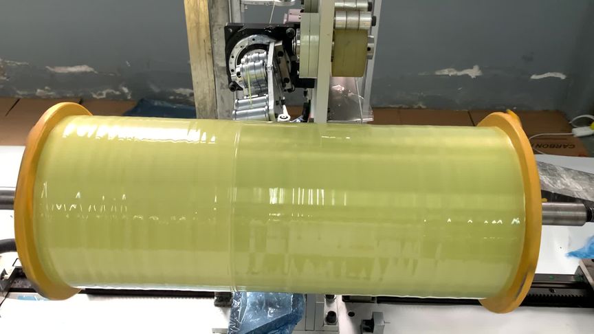 客户定制芳纶缠绕件加工中#凯夫拉#芳纶#缠绕机