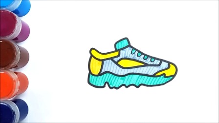 学习画儿童运动鞋