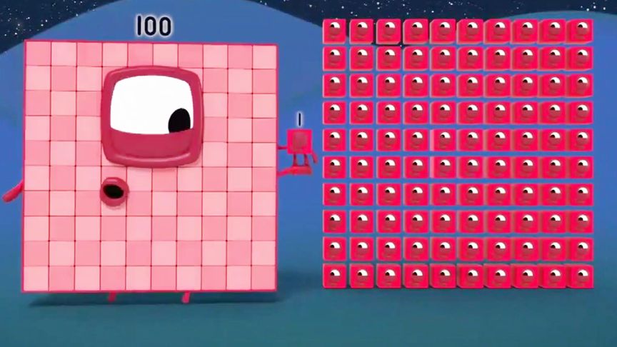 数字积木 搞笑动画:满屏幕的小1 看着有点慎人!