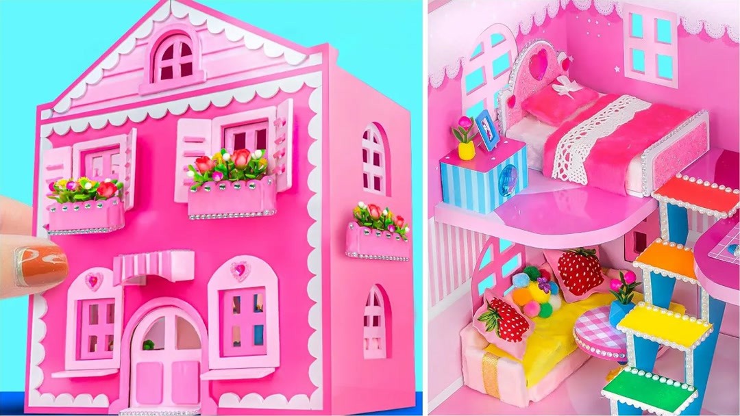 芭比与彩虹公主的迷你屋 第1集 彩虹公主的粉色梦幻城堡