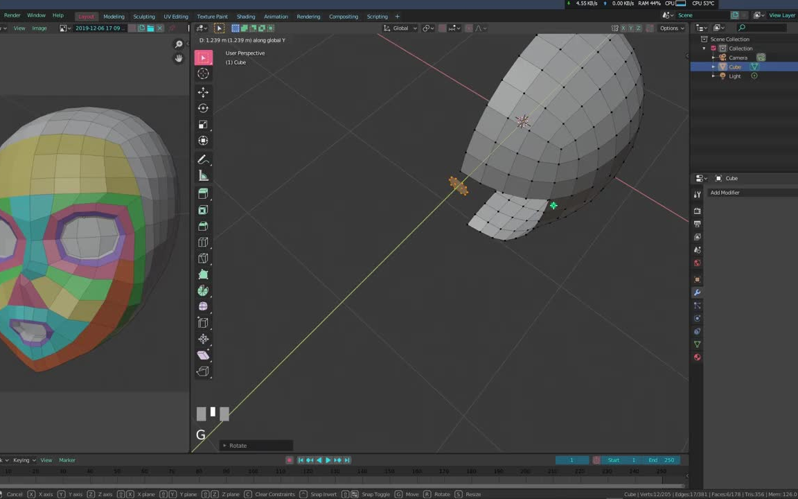 blender3d教程:卡通日系女孩头部建模[2.8中文讲解]