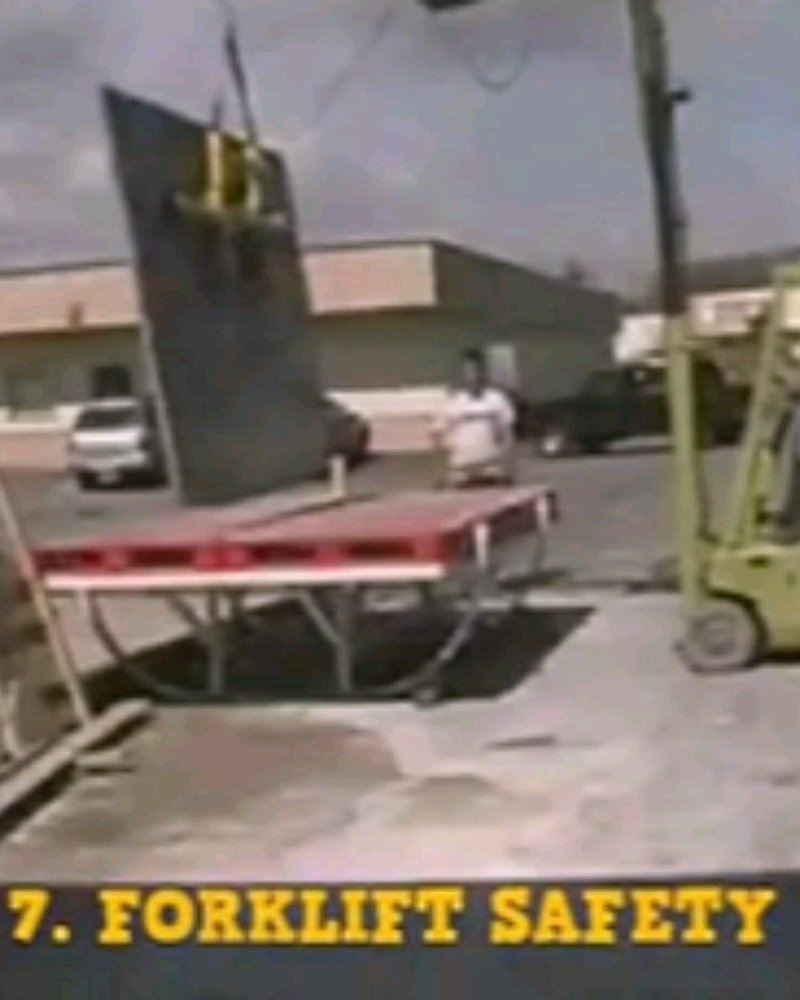 叉车事故集锦#安全# @安全博主