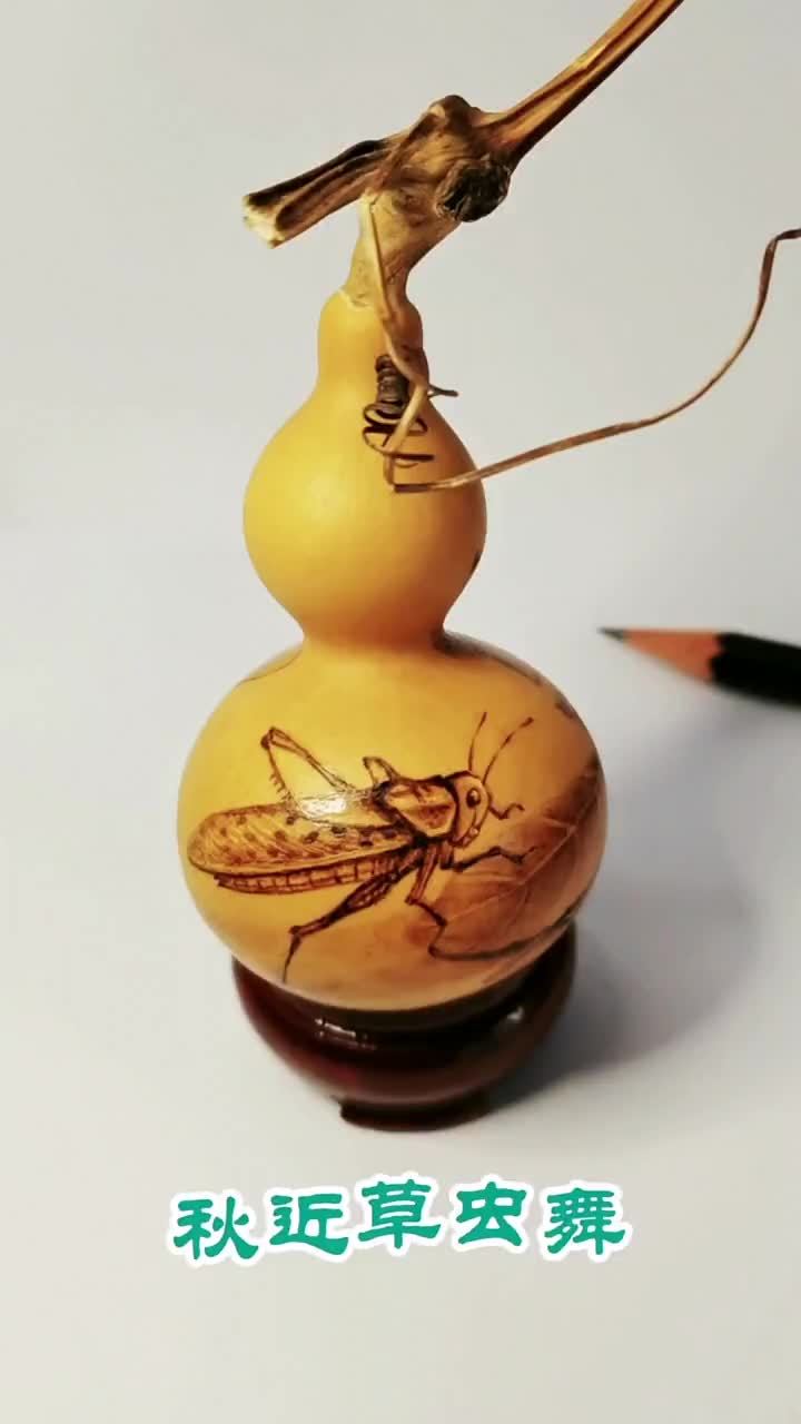 每日一画#零基础学画画#葫芦烙画