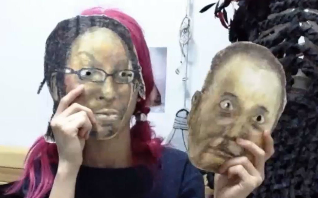 【金坷垃】油画棒肖像绘画-做面具玩[by.Aroki]