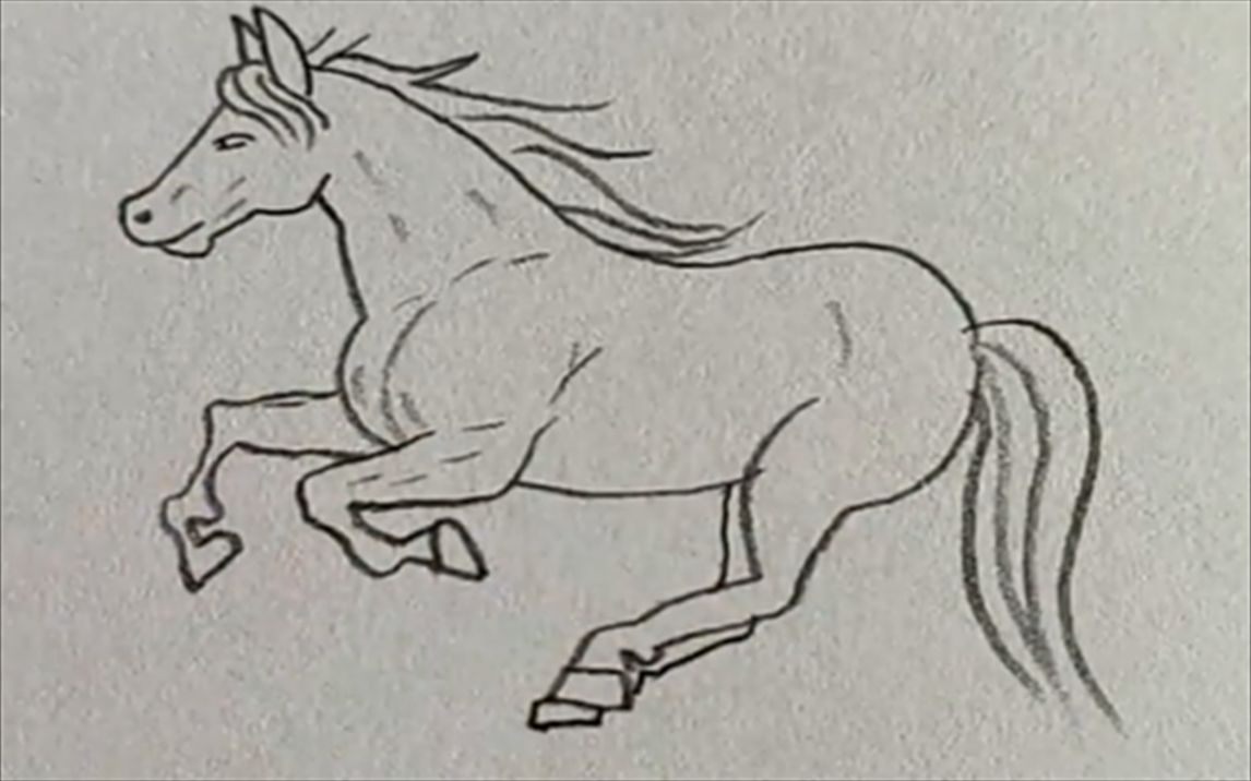 【简笔画】简单几笔教你画腾飞的马