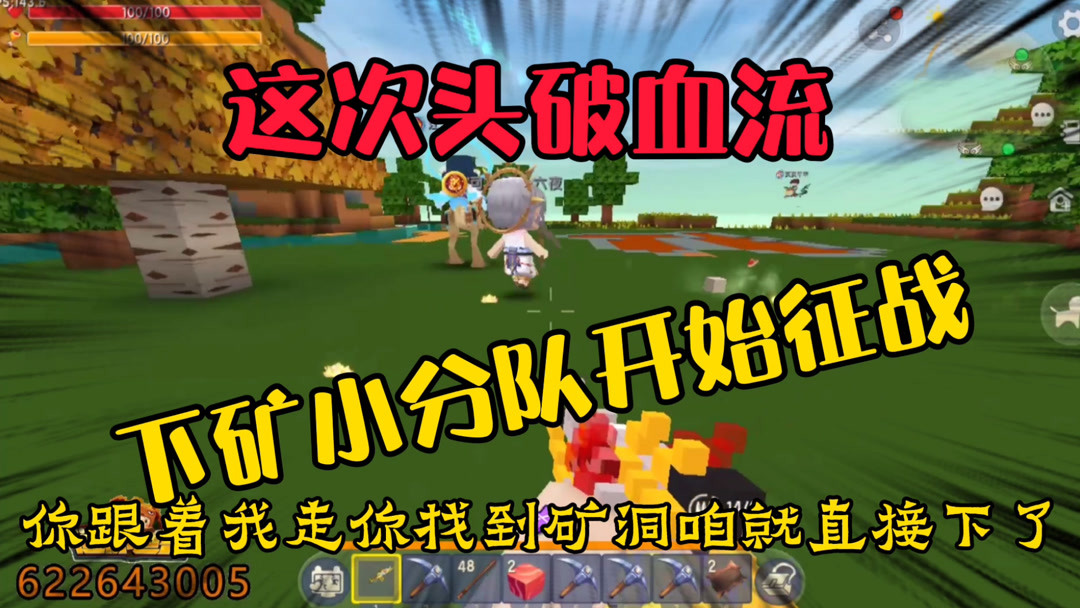 迷你世界:生存冒险(七)下矿小分队,历尽千辛万苦终于找到钻石