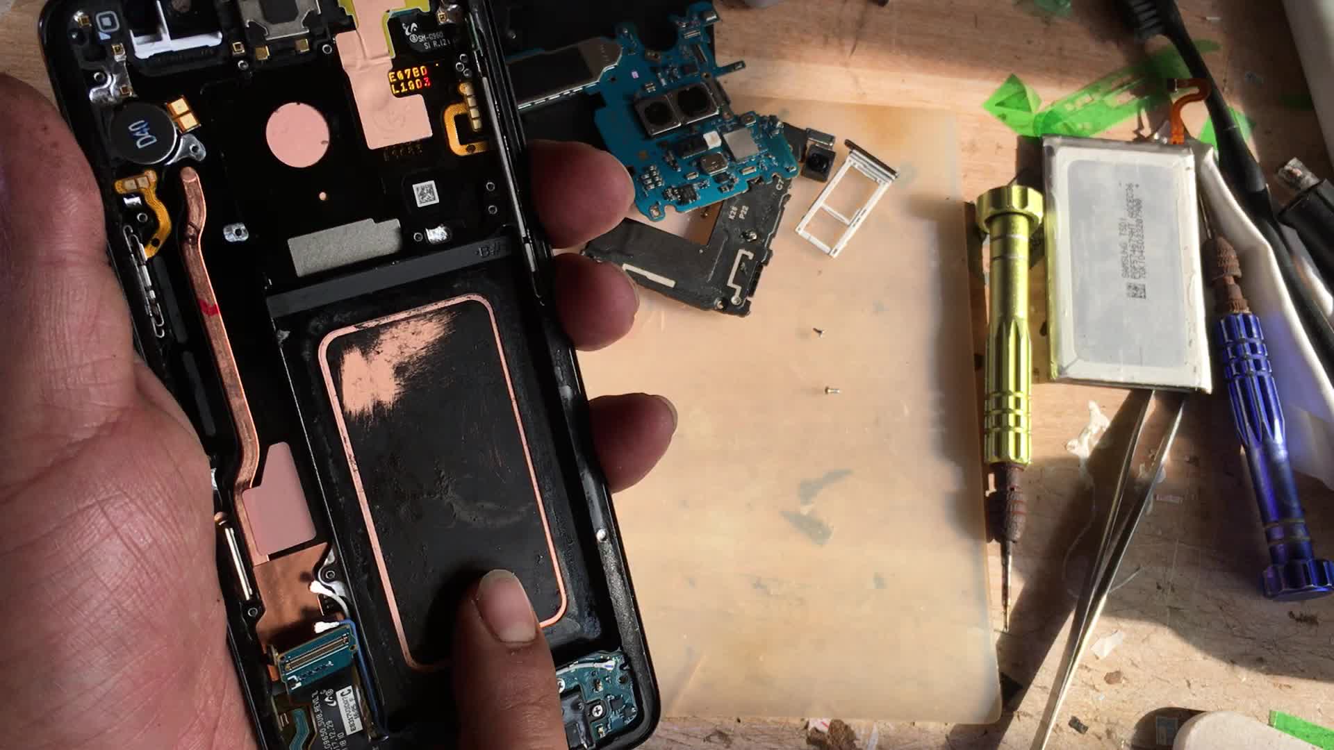 远航科技,三星S9+拆机视频, 拆机教程, 拆解换屏视频