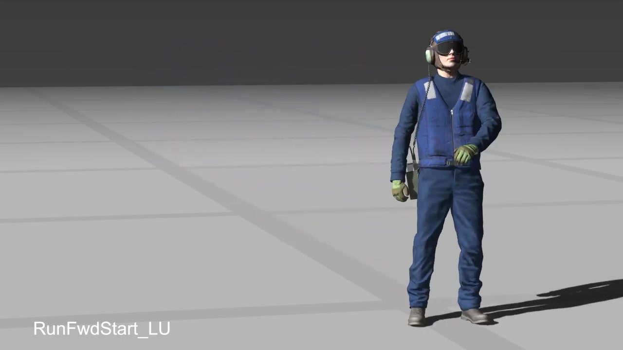 开发中的DCS甲板人员动画