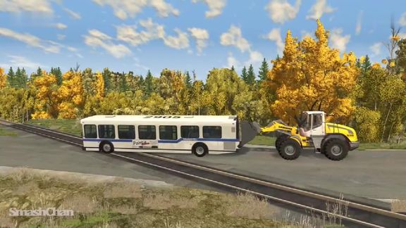 BeamNG模拟火车汽车碰撞