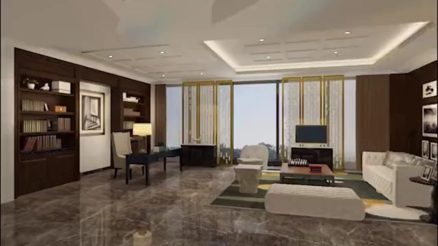 #设计案例分享 #设计方案 #新中式 #豪宅别墅 #室内设计 #暗门