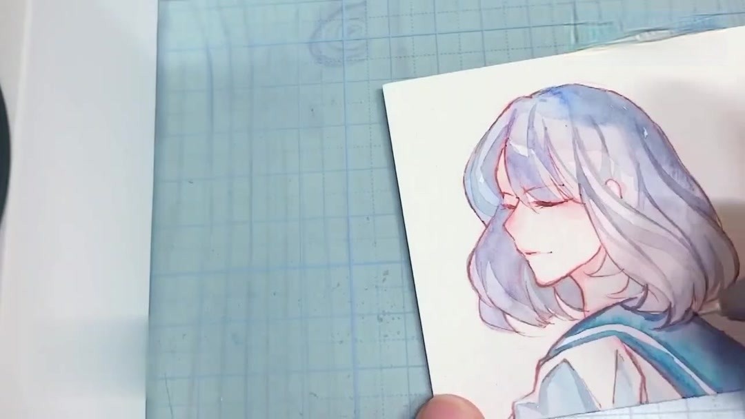 水彩画:卡通人物上色过程,画出来太美了,这样的手给我一个吧!