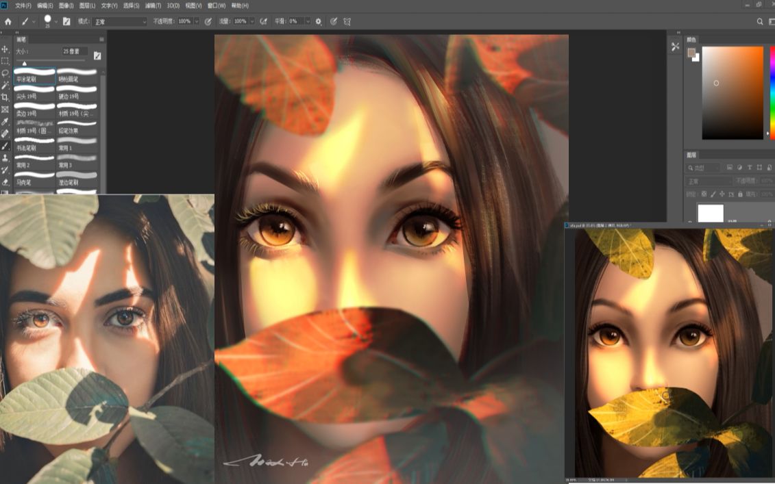 【PS厚涂技法】零基础原速练习,色块起型/方法实操讲解!