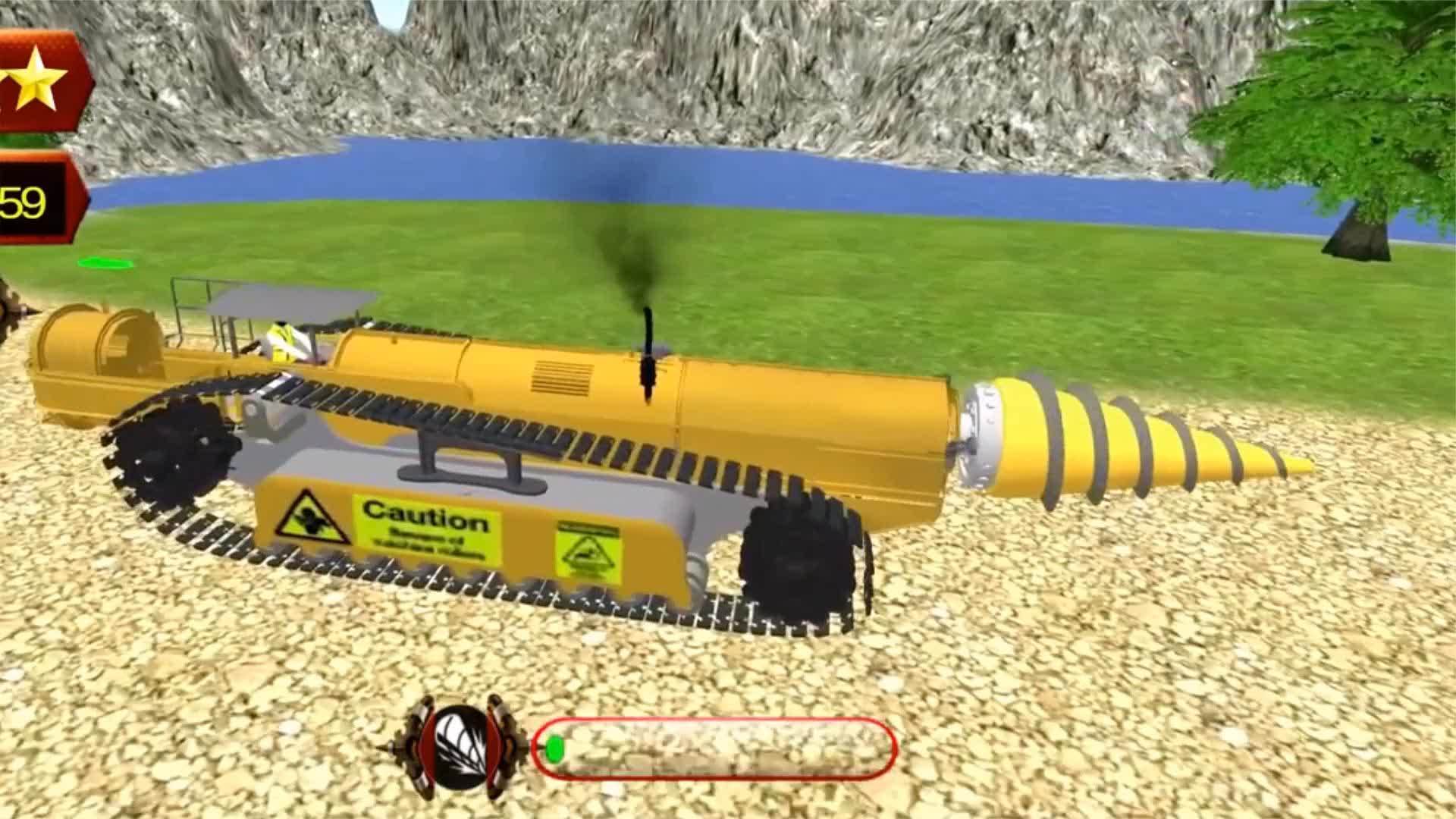 童趣:周末在家试玩各种汽车,工程车开山劈石驾驶模拟器游戏