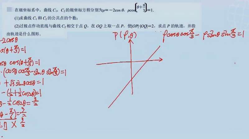 高考数学必会题,用极坐标法解题,考试极其侧重系列之一