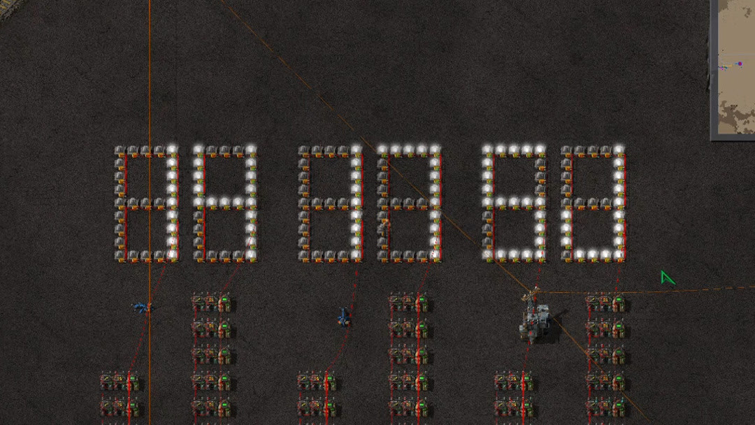 [异星工厂] 灯泡做的数码时间表是如何制作的呢?