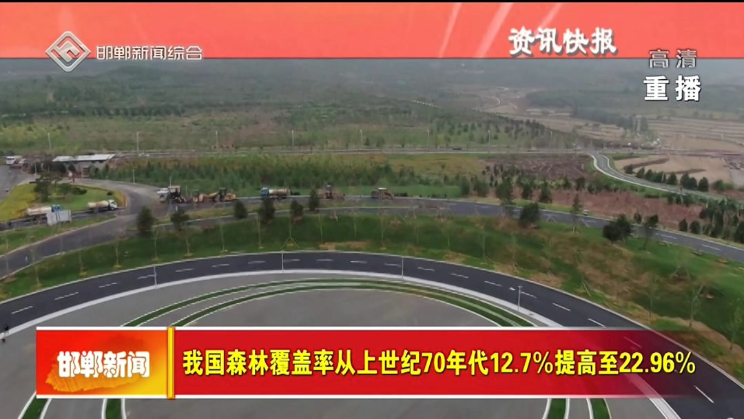 我国森林覆盖率从上世纪70年代12.7%提高至22.96%