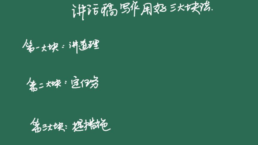 讲话稿写作三大块法,拟提纲刚好能用上