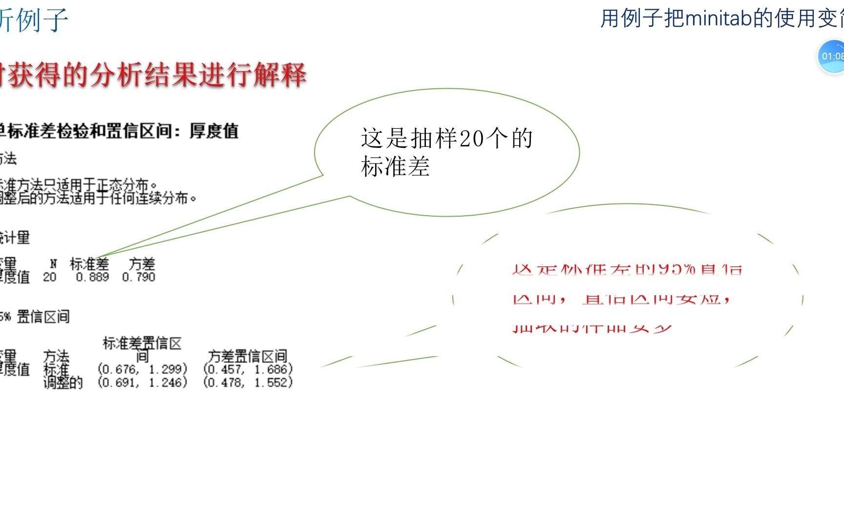 参数估计:非正态分布的方差估计(单总体):用例子把Minitab的使用变简单