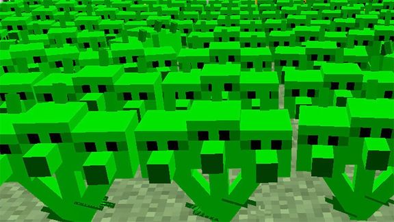 我的世界:植物军团 VS 我的世界怪物大战,对战赛