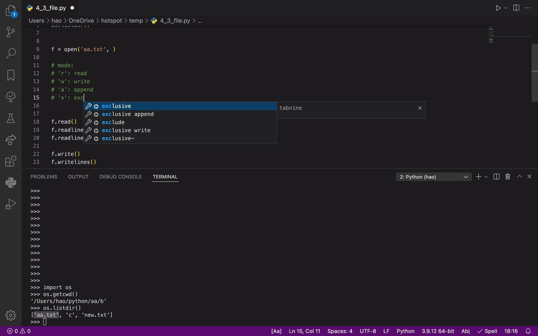 Python 4.3 Text Files (.txt)