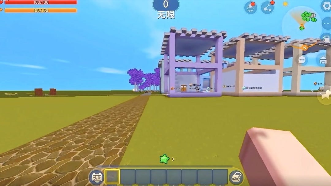 迷你世界:快建房晚上有美女,多米没房子这下晚上要惨了,逃命吧