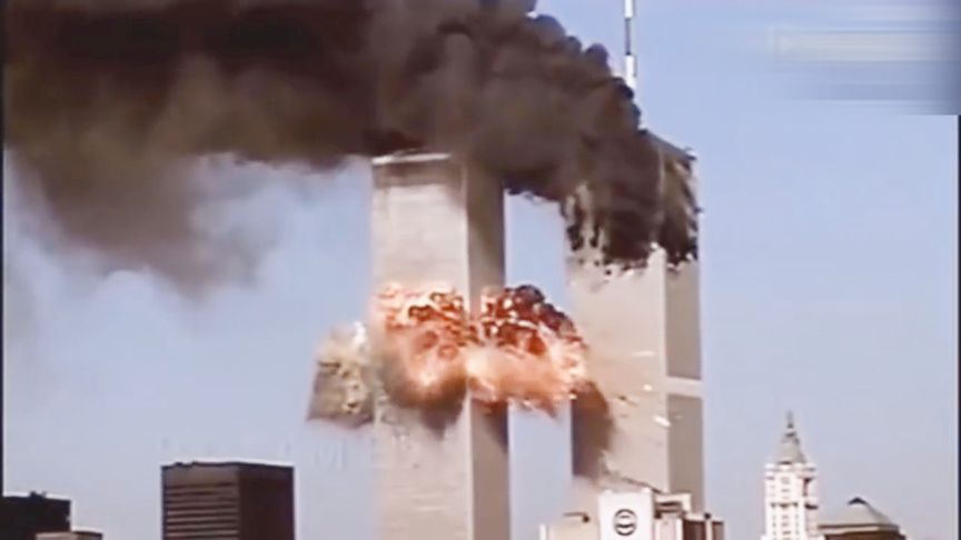 美国911飞机撞大楼视频,基地组织袭击世贸中心