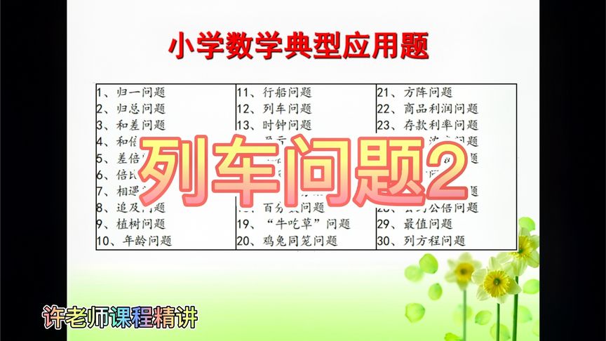 小学数学典型应用题系列--难缠的列车追及问题都在这里!